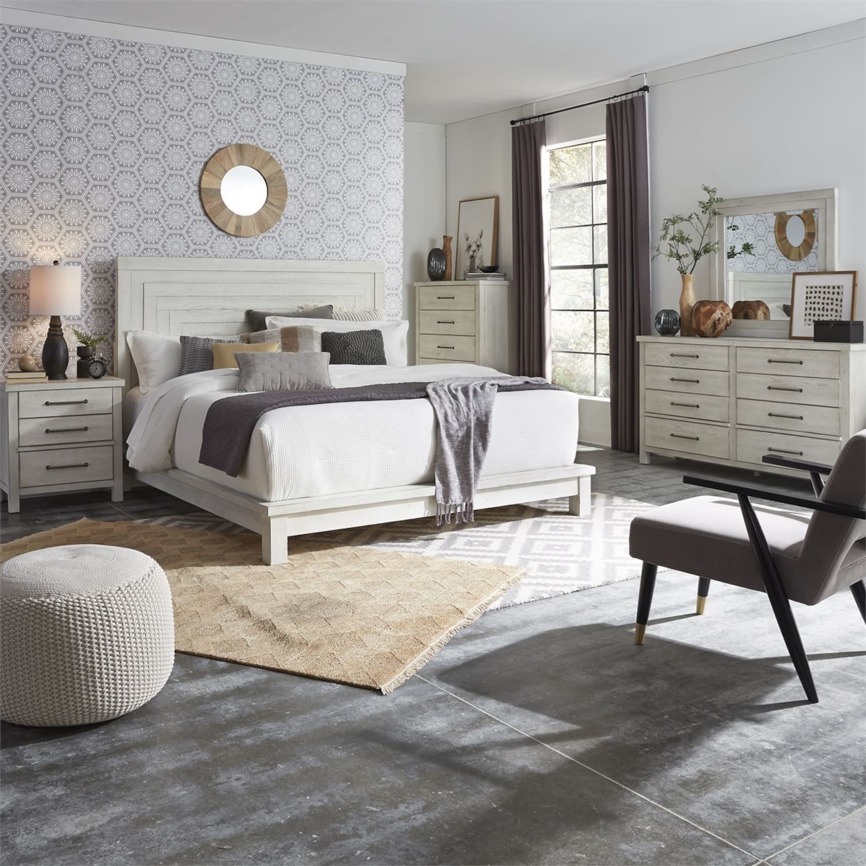 Liberty Furniture Modern Farmhouse 406W BR KPLDMCN King Bedroom Group liberty-furniture-modern-farmhouse-406w-br-kpldmcn-king-bedroom-group